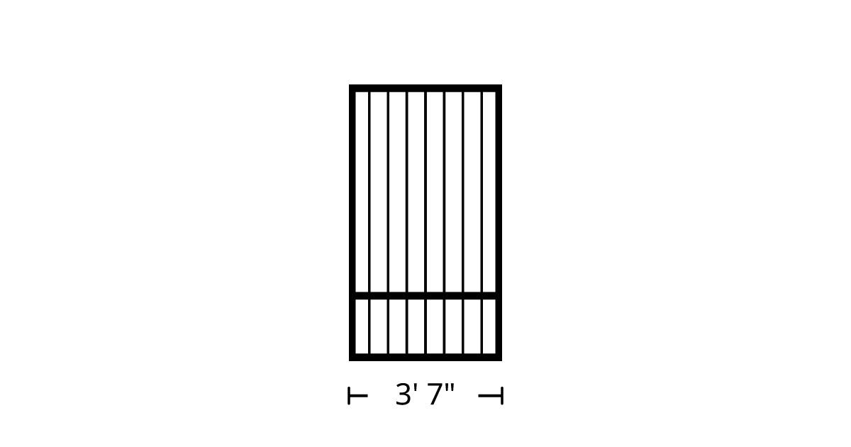 Fence | 3ft 7in Wide, Single Pickets | StandardGates™