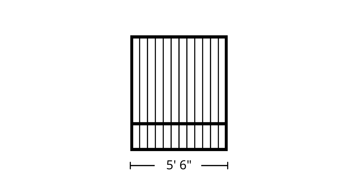 Fence | 5ft 6in Wide, Single Pickets | StandardGates™