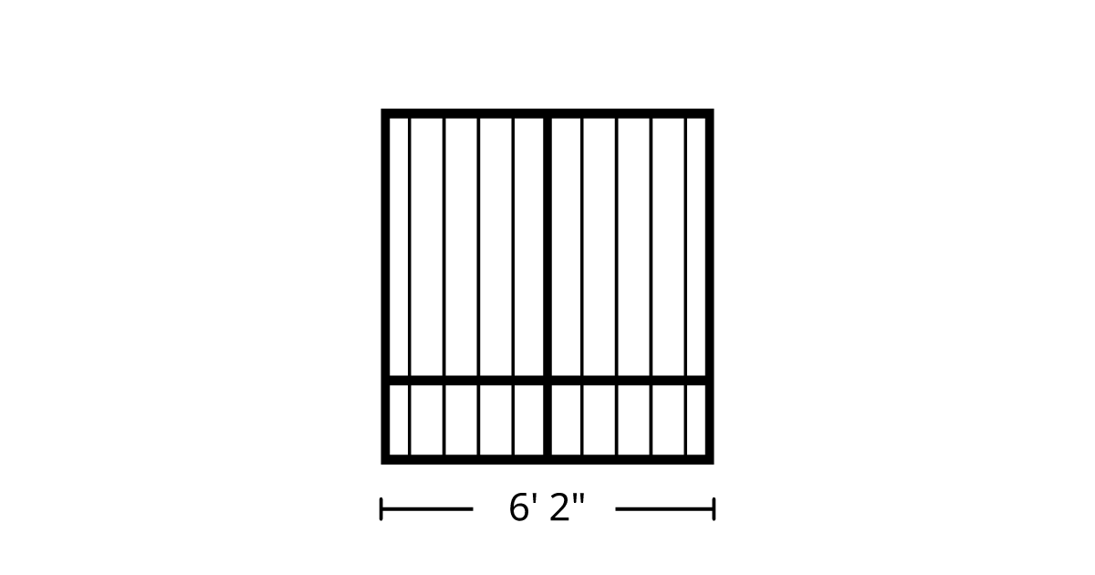 Fence | 6ft 2in Wide, Single Pickets, DIY Wood | StandardGates™