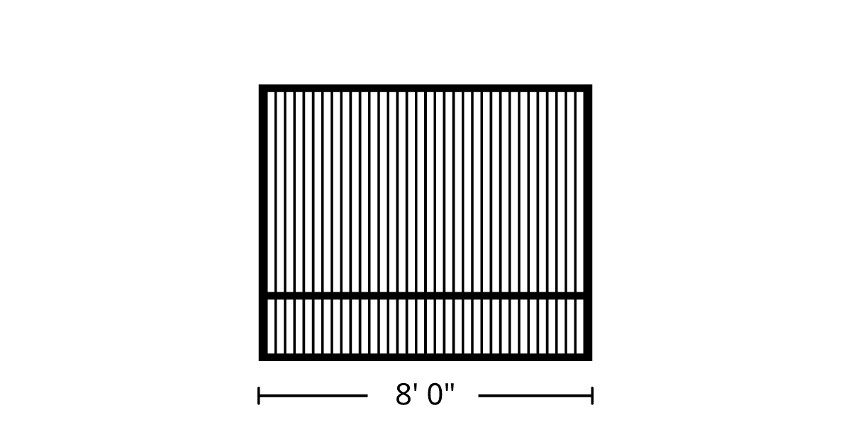 Fence | 8ft 0in Wide, Double Pickets | StandardGates™