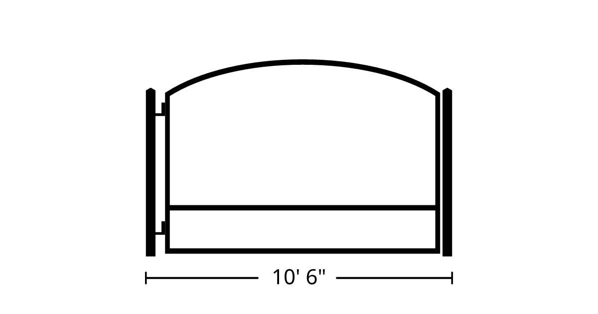 Gate | 10ft 6in Wide, Swing Kit, Solo Panel, Arch Style, Manual Access ...