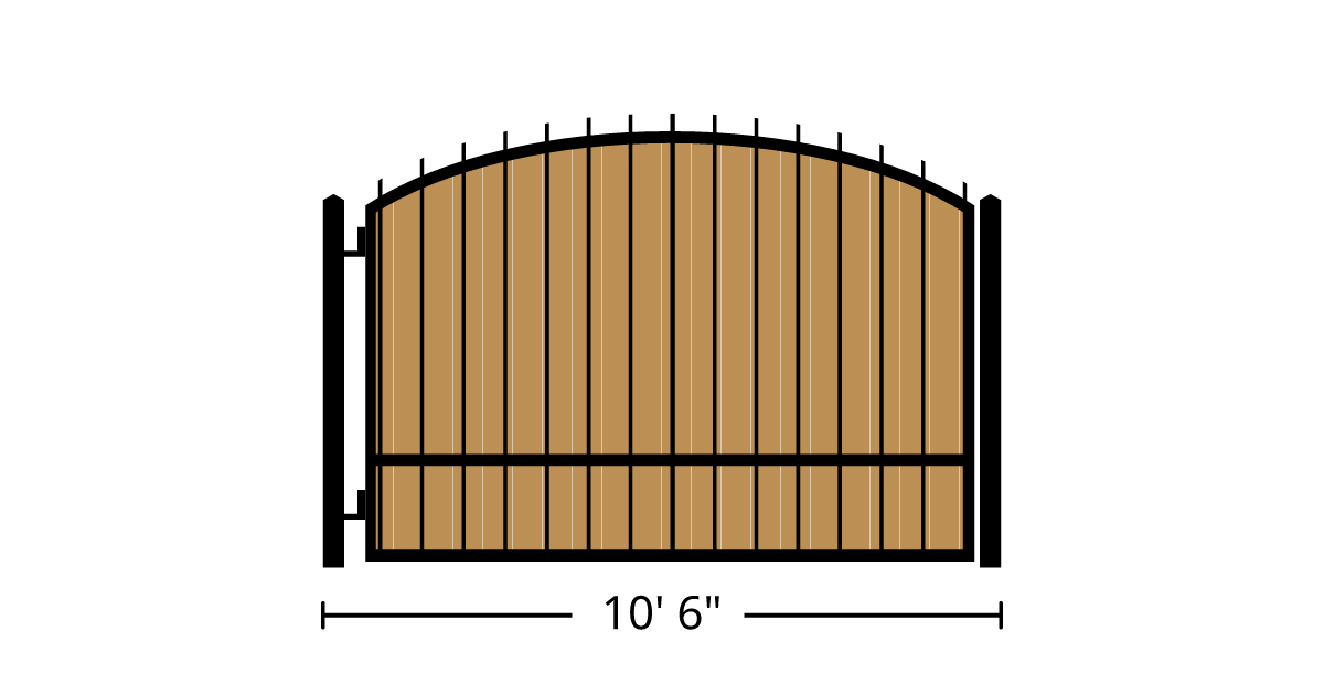 Gate | 10ft 6in Wide, Swing Kit, Solo Panel, Both Style, Single Pickets ...