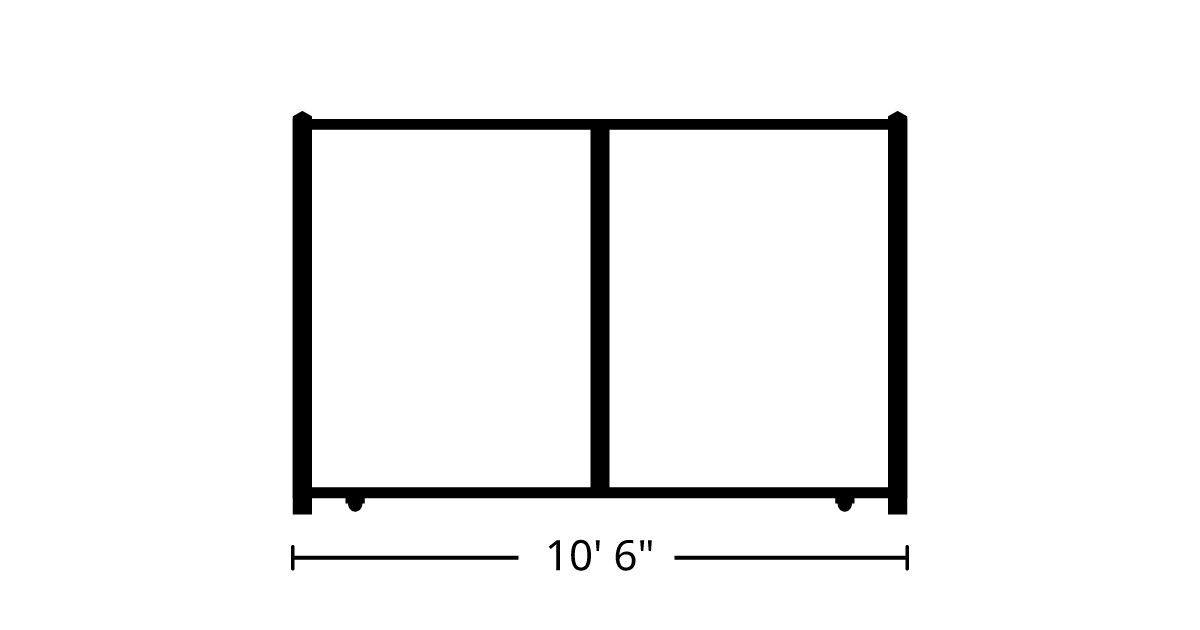 Gate | 10ft 6in Wide, Slide Kit, Solo Panel, Manual Access | StandardGates™
