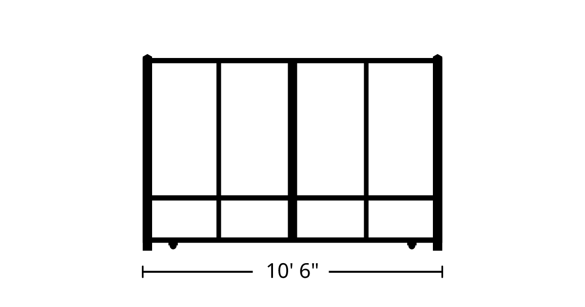 Gate | 10ft 6in Wide, Slide Kit, Solo Panel, DIY Wood, Manual Access ...