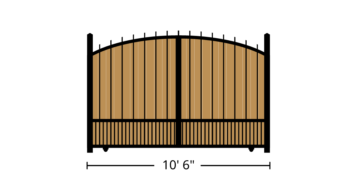 Gate | 10ft 6in Wide, Slide Kit, Solo Panel, Both Style, Puppy Pickets ...