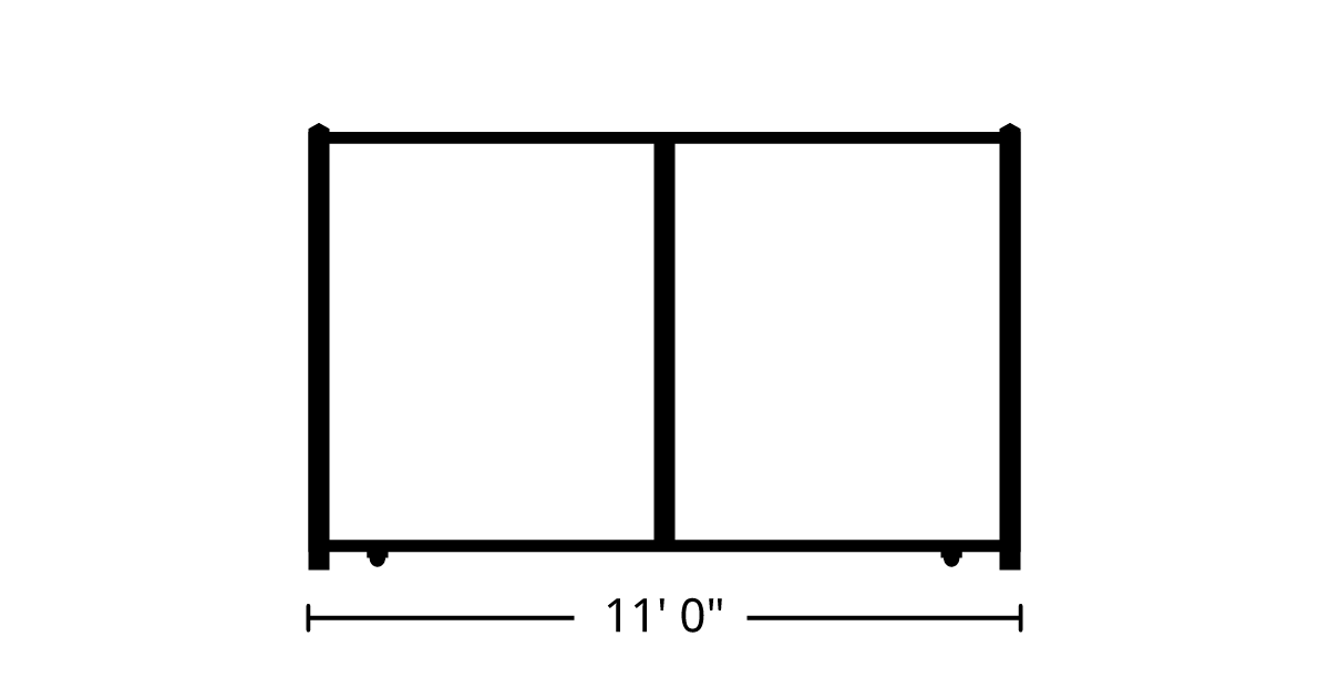 Gate | 11ft 0in Wide, Slide Kit, Solo Panel | StandardGates™