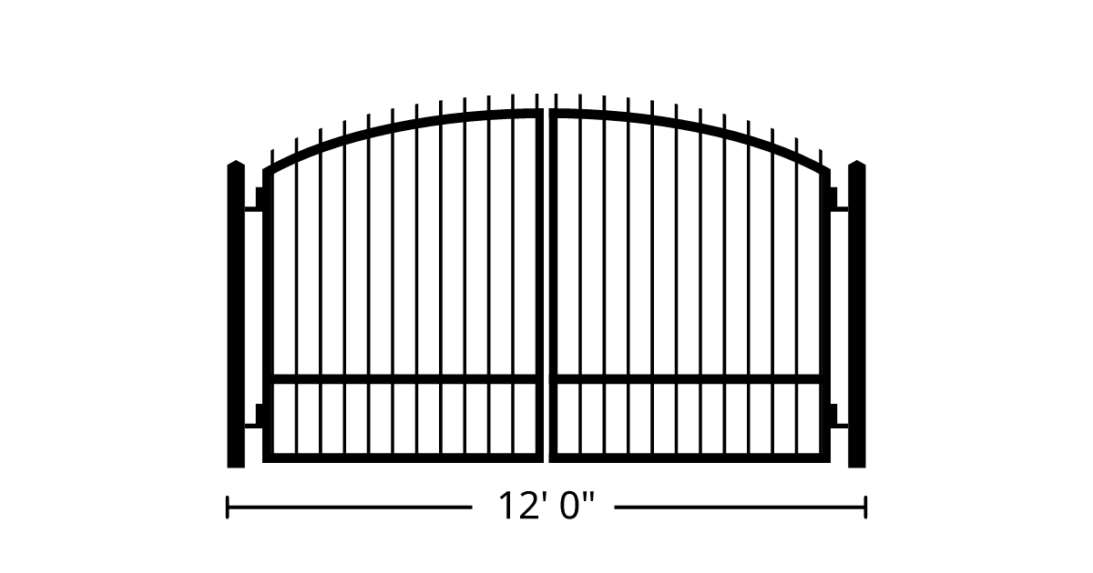 Gate | 12ft 0in Wide, Swing Kit, Dual Panels, Both Style, Single ...
