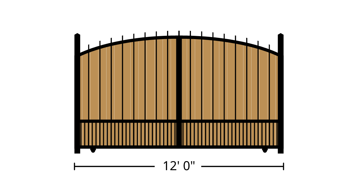Gate | 12ft 0in Wide, Slide Kit, Solo Panel, Both Style, Puppy Pickets ...