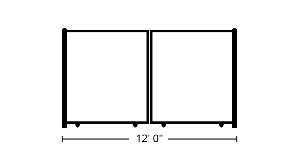 Gate | 12ft 0in Wide, Slide Kit, Dual Panels, Automatic Access ...