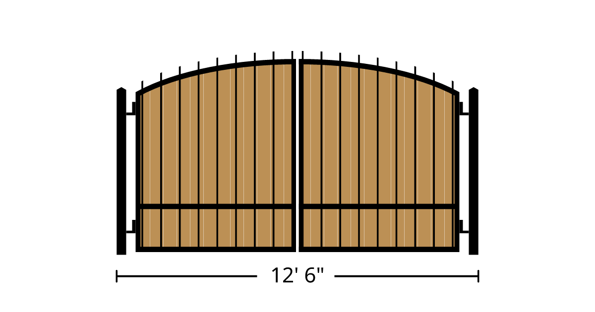 Gate | 12ft 6in Wide, Swing Kit, Dual Panels, Both Style, Single ...