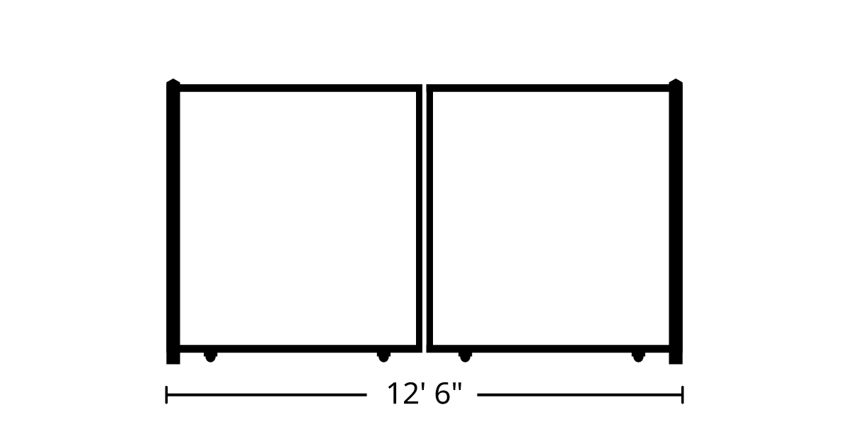 Gate | 12ft 6in Wide, Slide Kit, Dual Panels, Manual Access ...