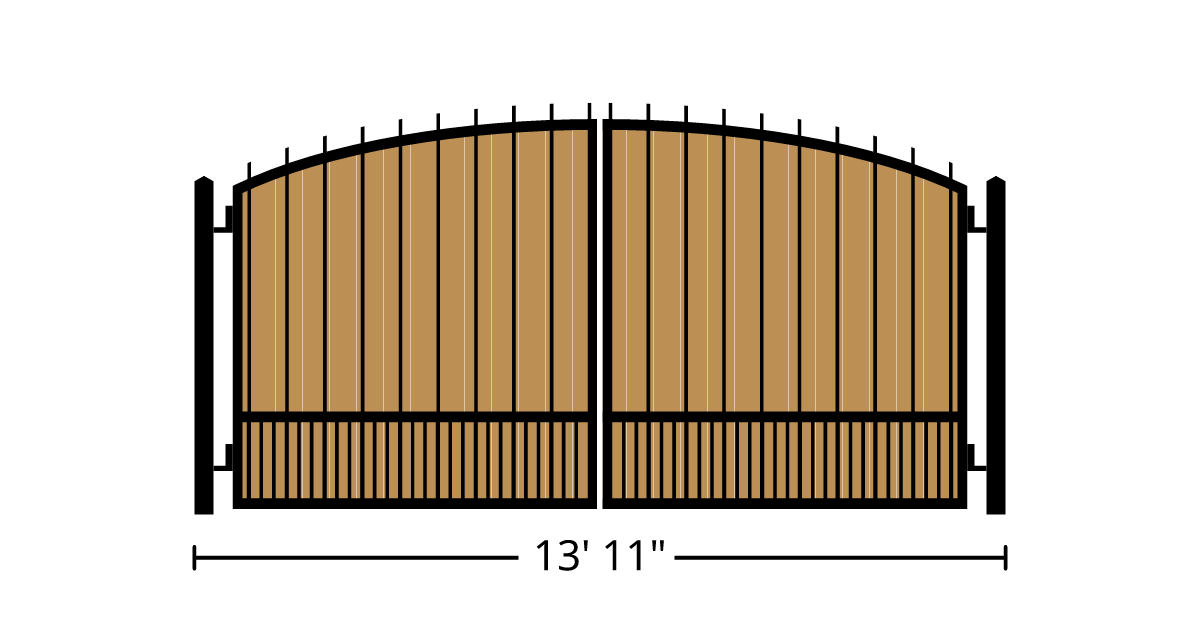 Gate | 13ft 11in Wide, Swing Kit, Dual Panels, Both Style, Puppy ...