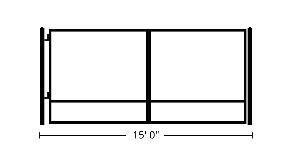 Gate | 15ft 0in Wide, Swing Kit, Solo Panel, Automatic Access ...
