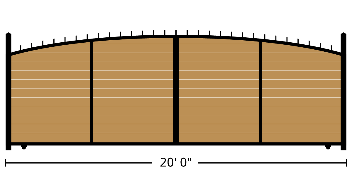 Gate | 20ft 0in Wide, Slide Kit, Solo Panel, Both Style, Horizontal ...