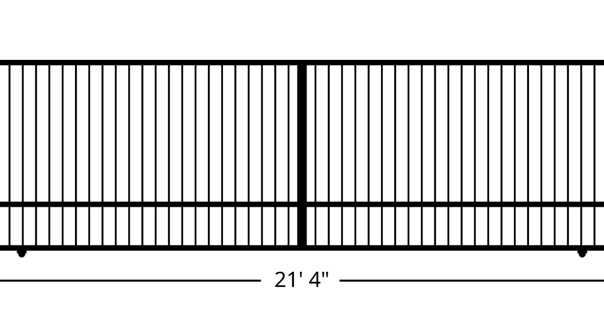 Gate | 21ft 4in Wide, Slide Kit, Solo Panel, Single Pickets, Automatic ...